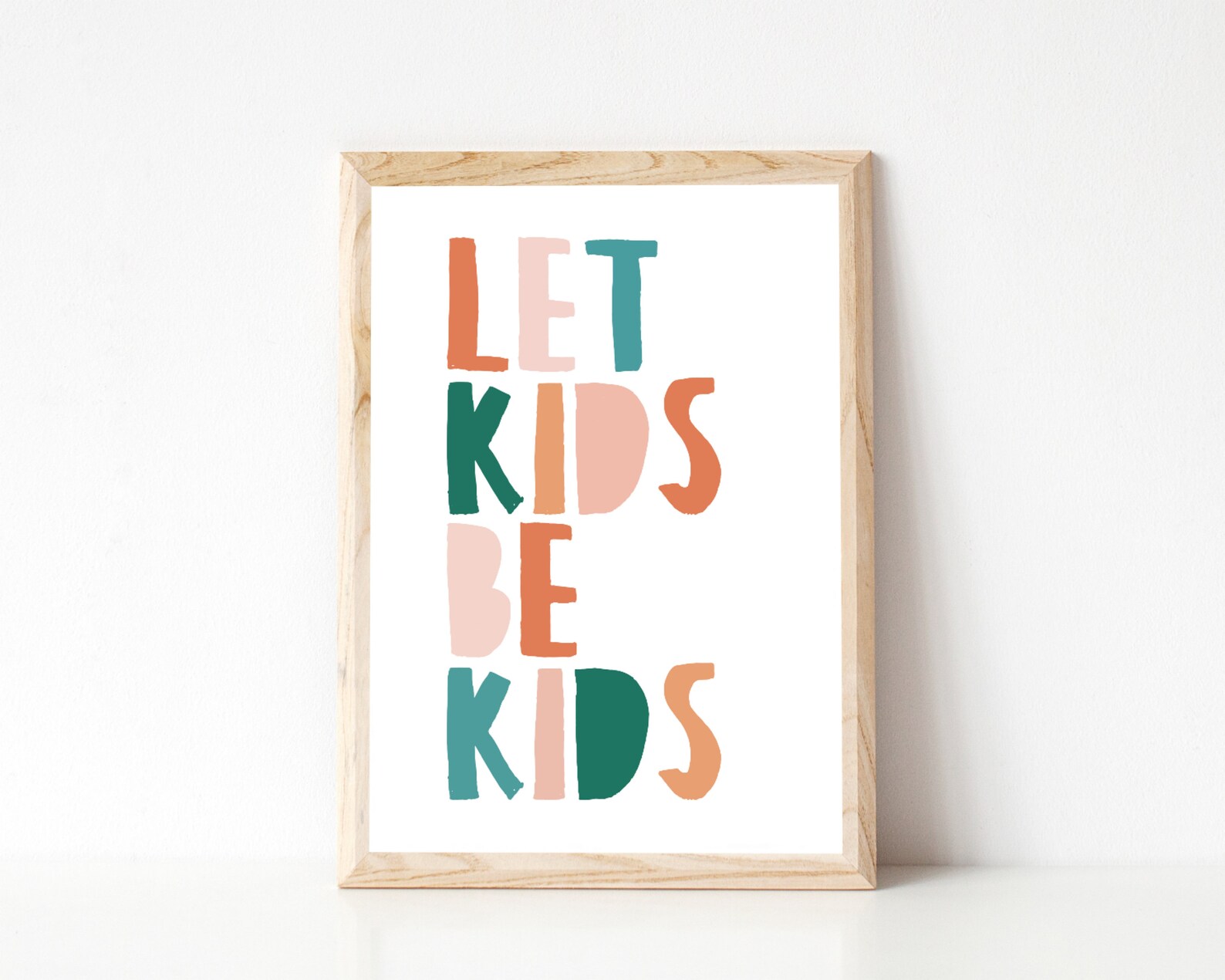 Playroom Decor, Kids Room Decor, Let Kids Be Kids Print, Playroom Print ...