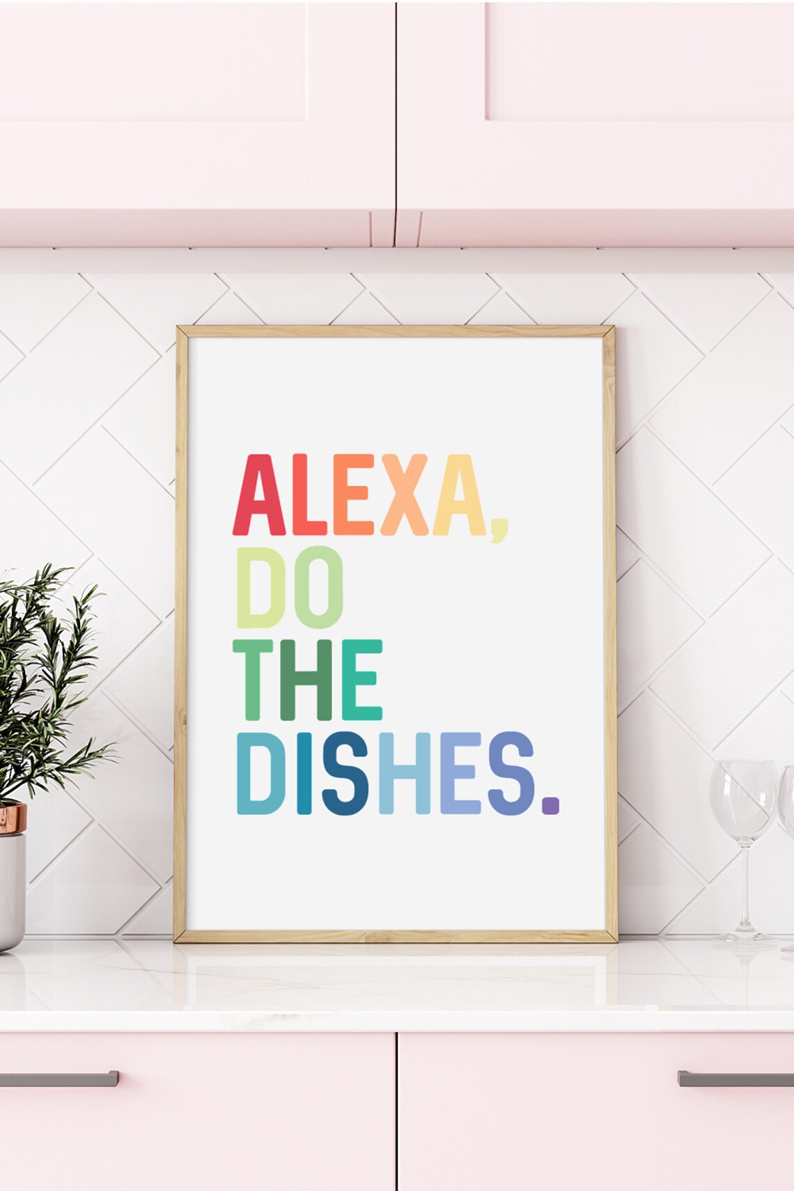 Alexa Do the Dishes Print Rainbow Print Printable Wall Art - Etsy