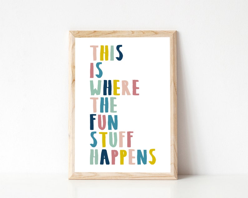 This is Where the Fun Stuff Happens Poster Print Playroom - Etsy Canada