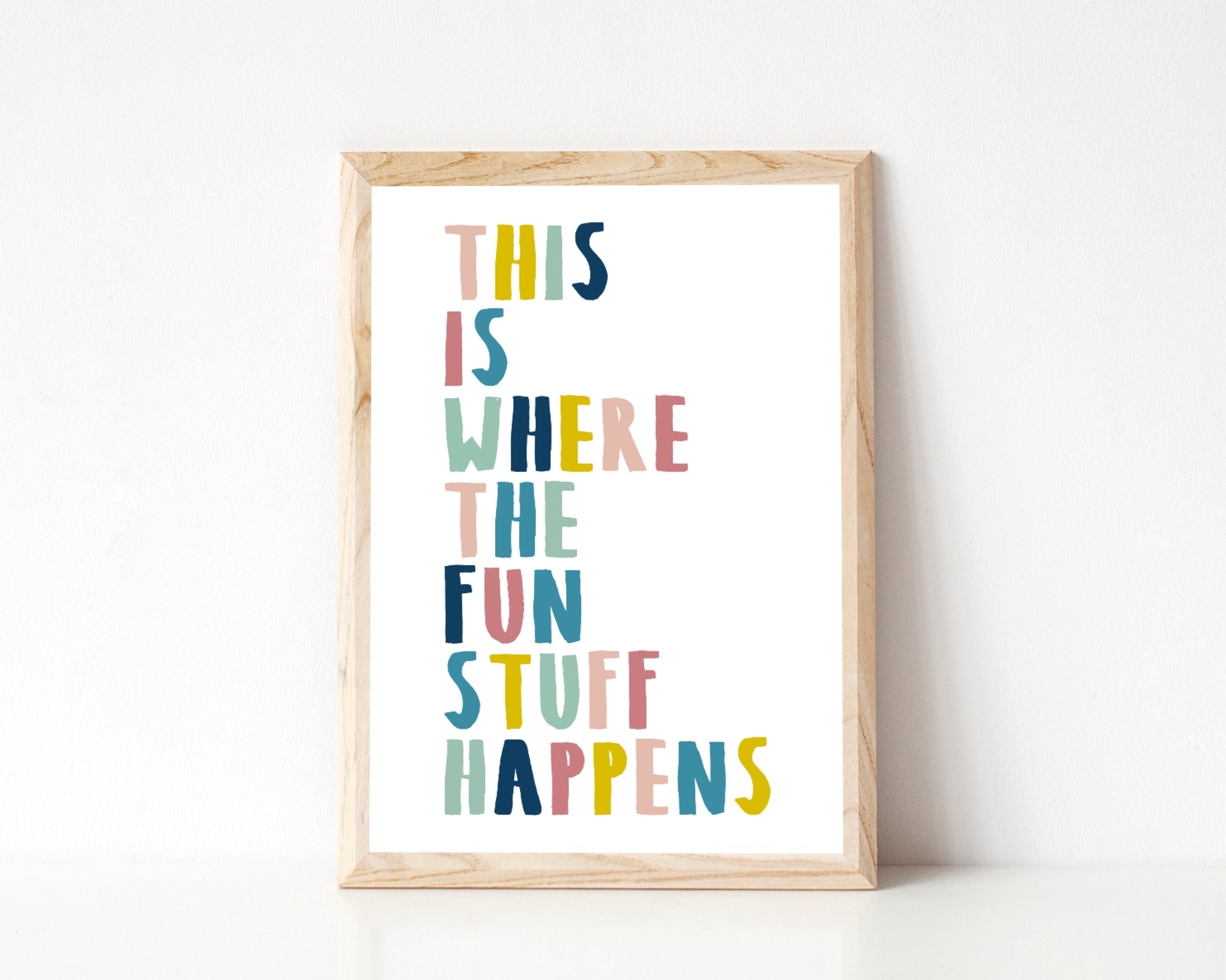 This is Where the Fun Stuff Happens Poster Print Playroom - Etsy Canada