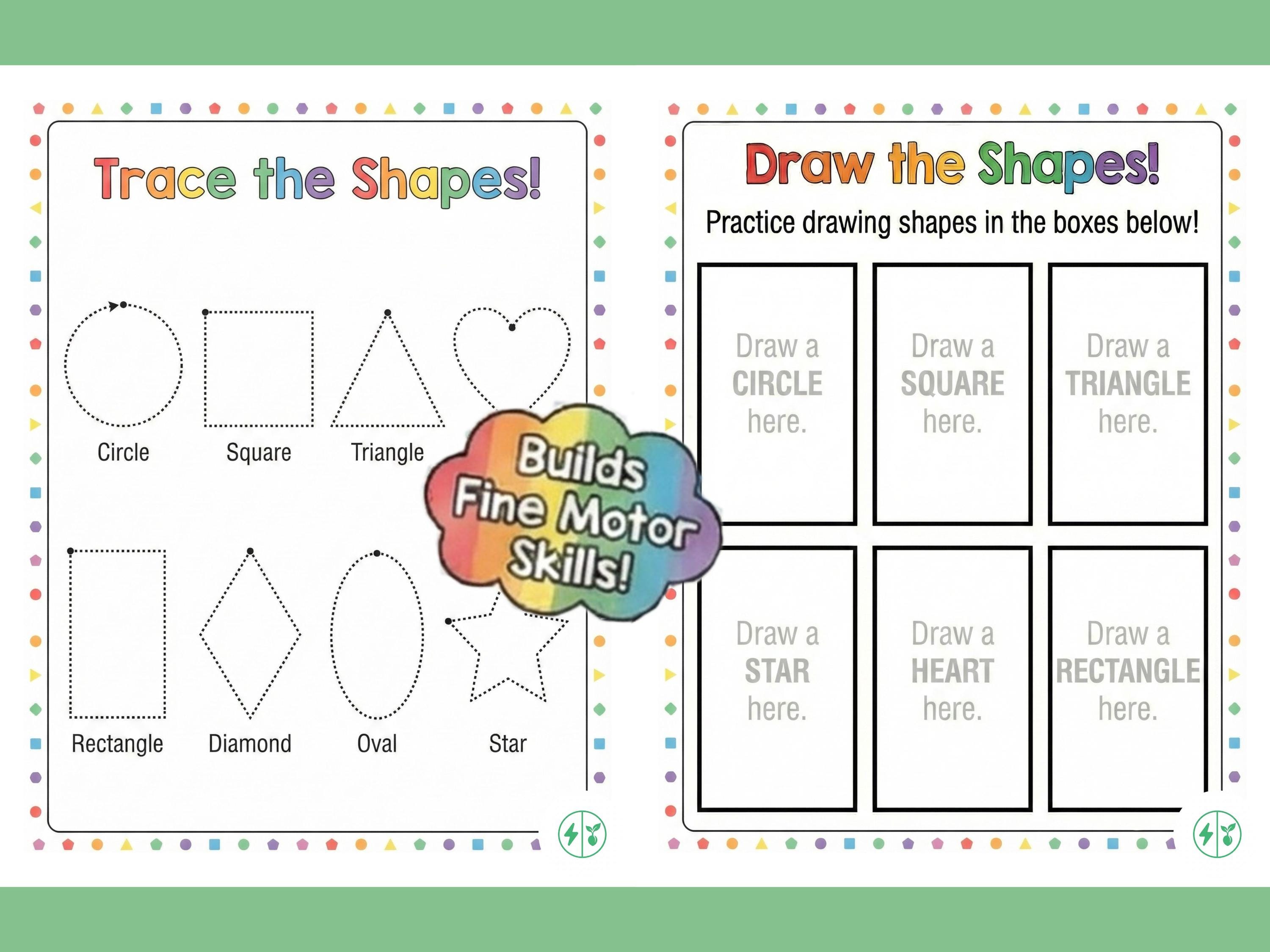 Shapes Activity Bundle for Toddlers and Preschoolers, Ages 3 to 5 ...