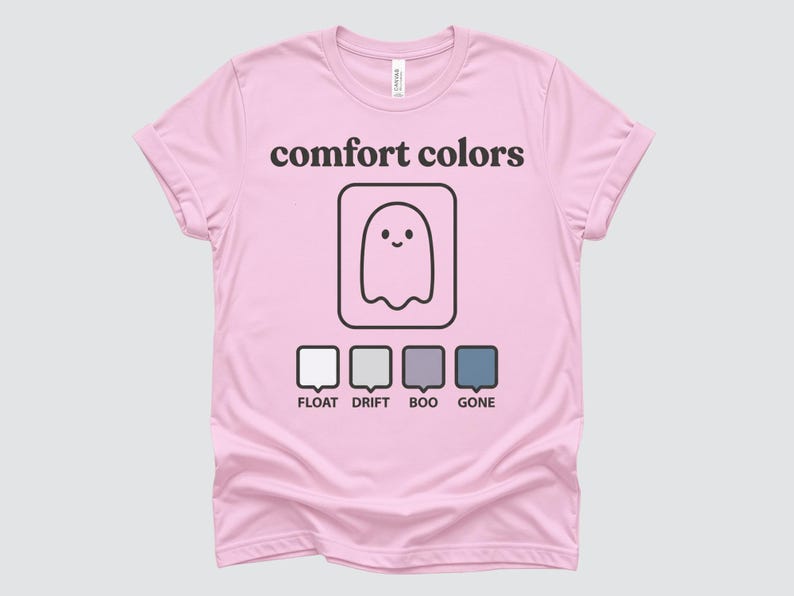 Ghost Color Palette T-shirt | Halloween Ghost Tee Pastel Colors - Etsy UK