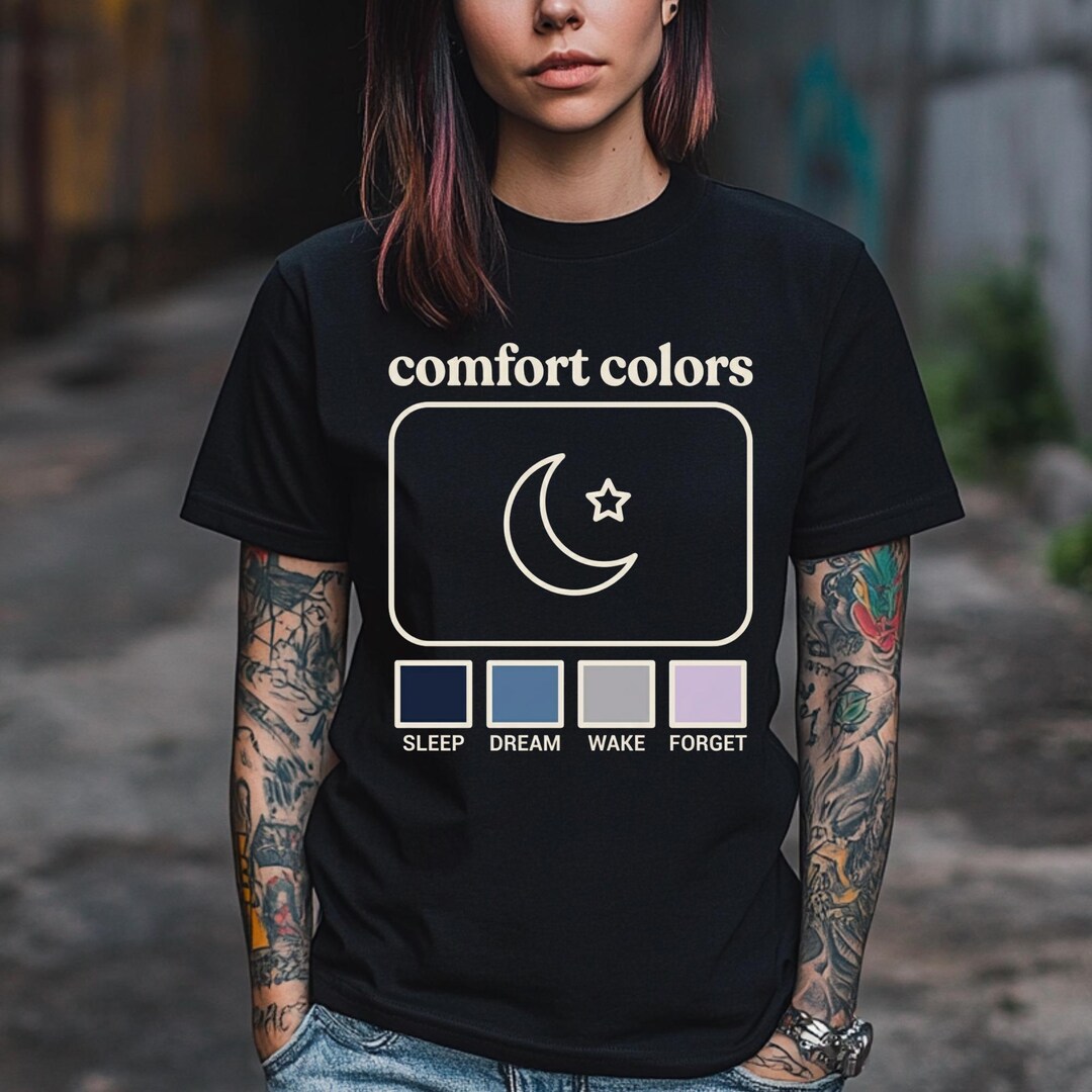 Sleep Dream Wake Forget Color Palette Tee – Minimal Night Sleep Shirt ...