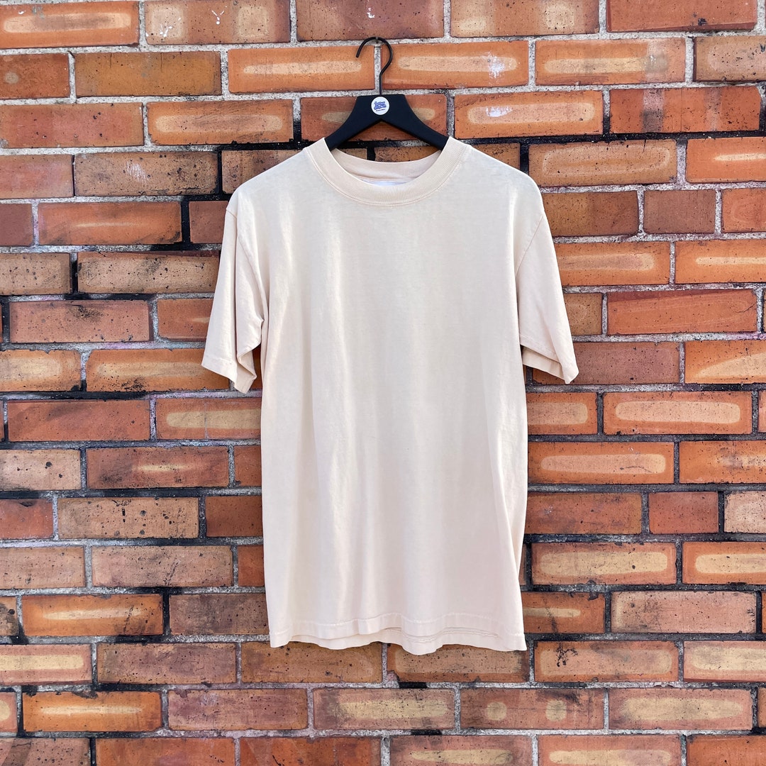 Vintage 90s Pale Yellow Single Stitch Blank Tee / S Small - Etsy
