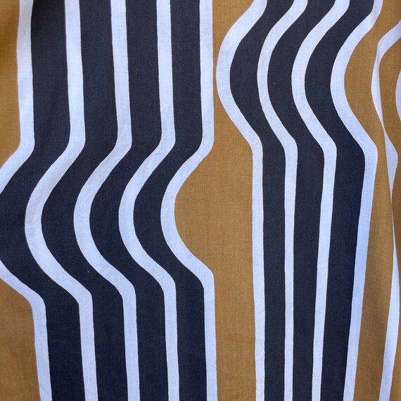 vintage 70s beige brown african wax print oversized k… - Gem