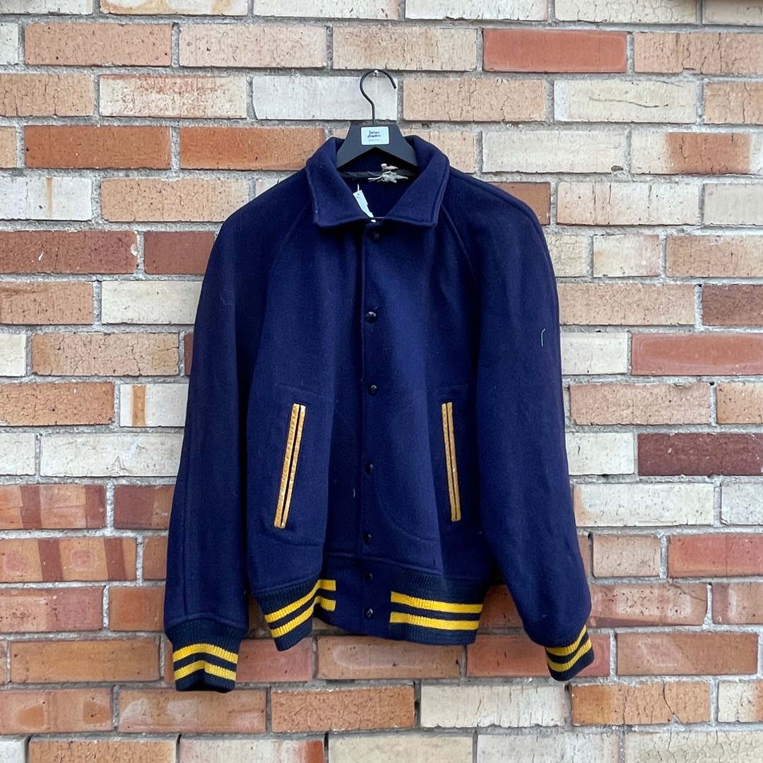 Vintage 60s Blue Wool Letterman Jacket / M Medium - Etsy