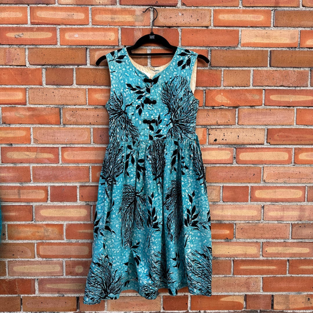Vintage 50s Blue Hawaiian Keiki Lole Paradise Sportswear Dress / Kids ...