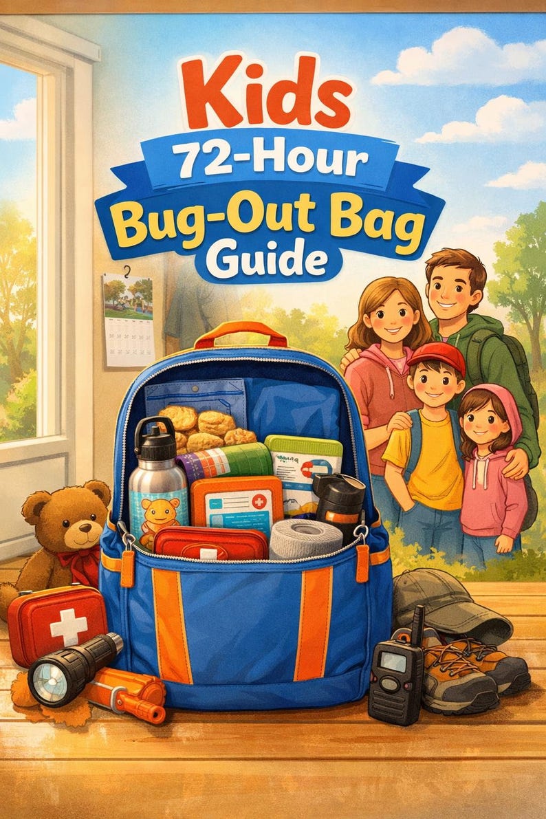 Kids Emergency 72 Hour Bug Out Bag - Pdf - by Age Group - Digital Print ...