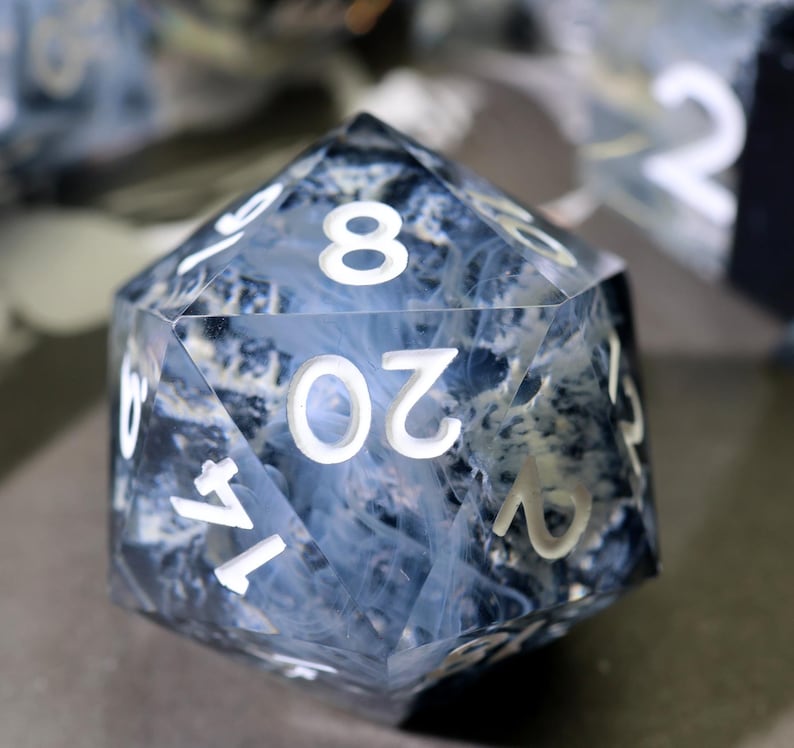 Dnd Dice Set Snow Mountain Resin Dice Set Dice Sets for Dungeons and ...