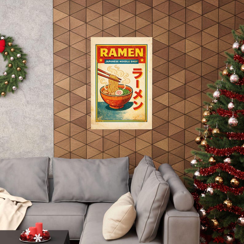 Vintage Ramen Poster Japanese Showa Style Kitchen Wall Art - Etsy 日本