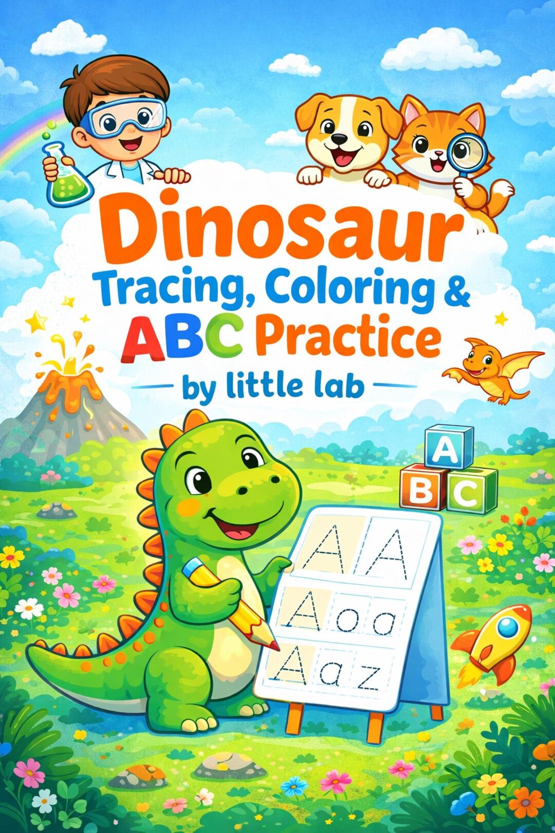 Dinosaur Tracing & ABC Activity Book for Kids - Etsy