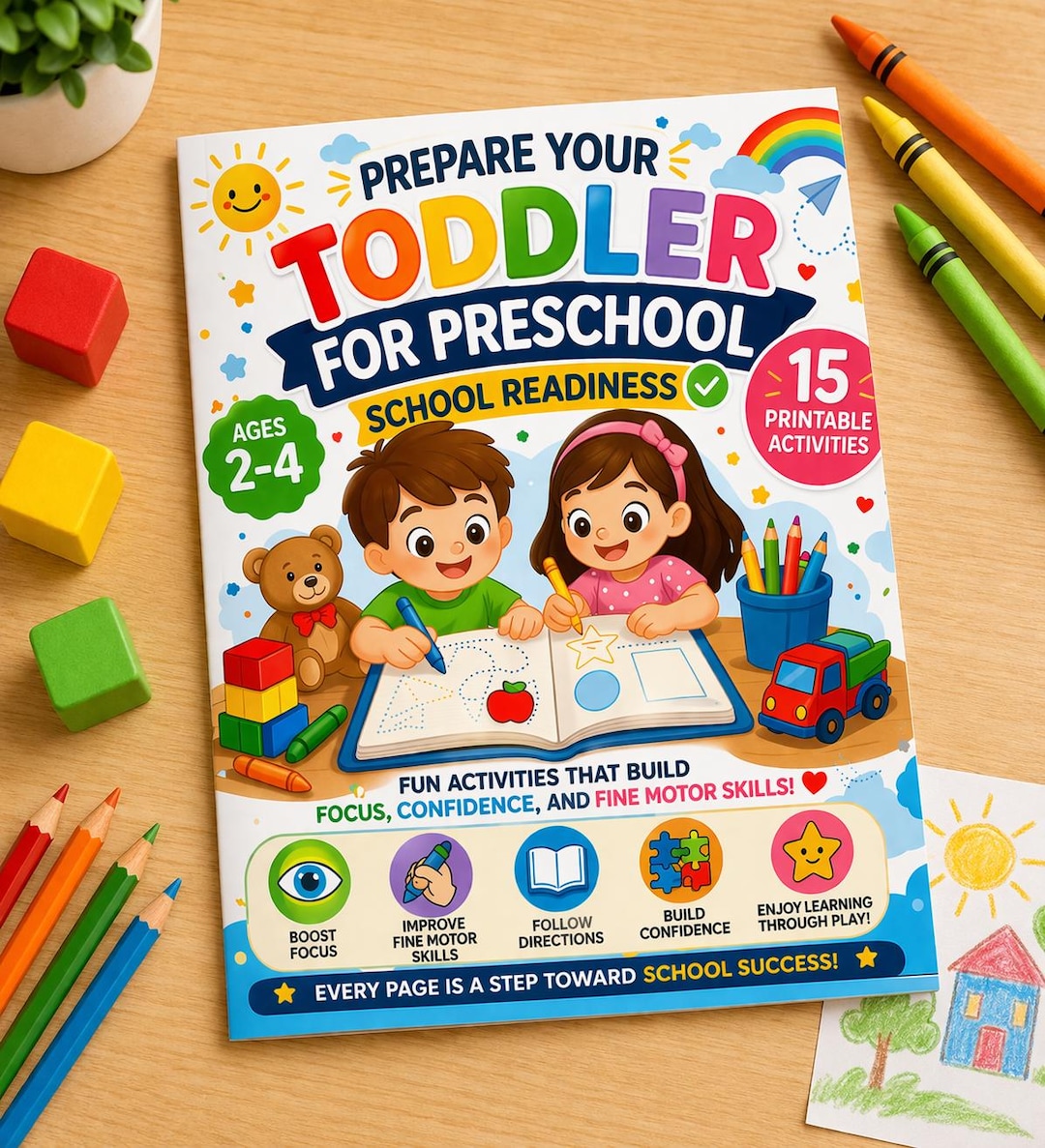 Toddler Activity Pack Printable PDF, Preschool Learning Binder Ages 2-4 ...