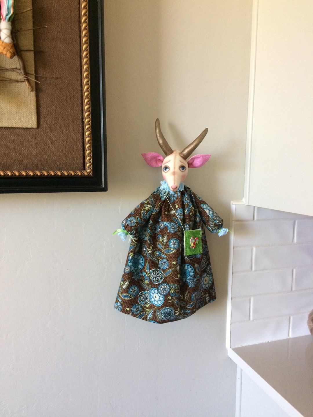 Goat PLASTIC Bag HOLDER, Plastic Bag Holder, Kitchen Storage,goat Bag ...