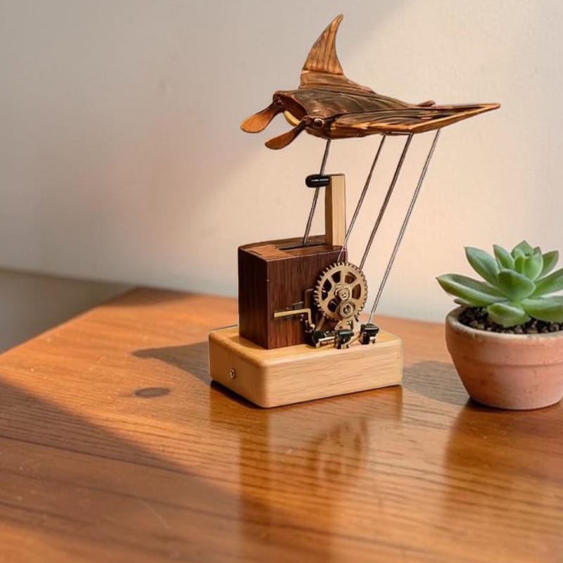 Wooden Manta Ray Automata - Etsy