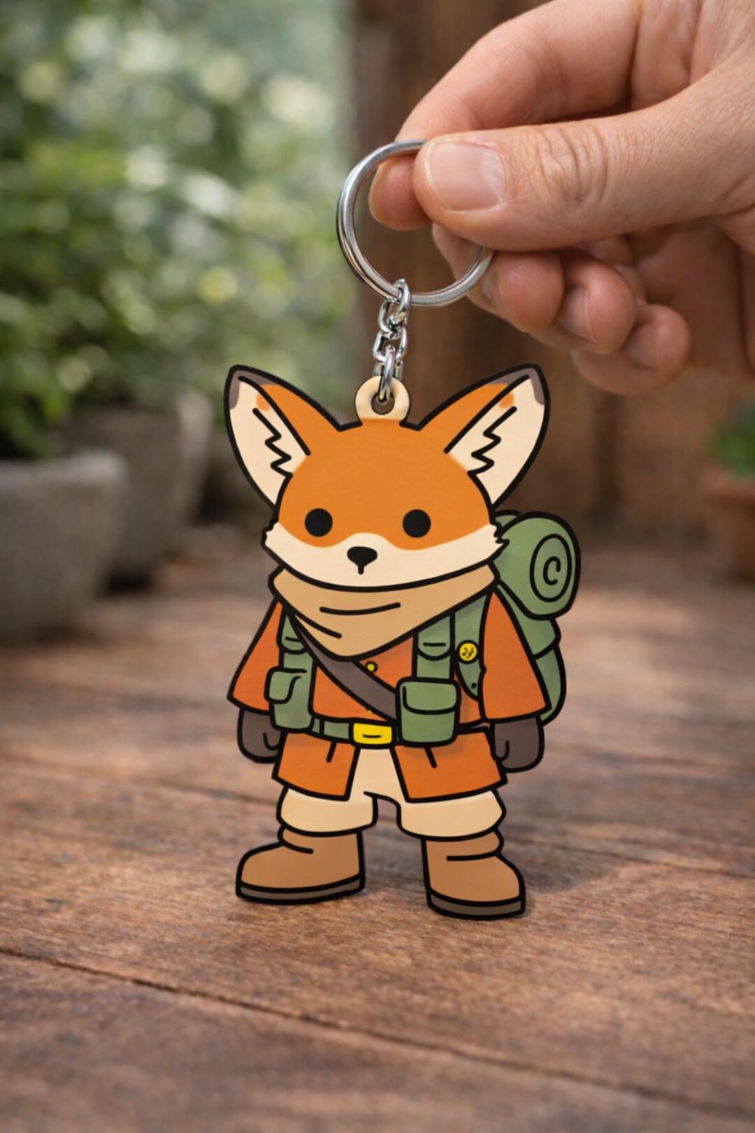 Desert Scout Fennec Fox Keychain - Hand-painted 3D Printed Wildlife Art ...