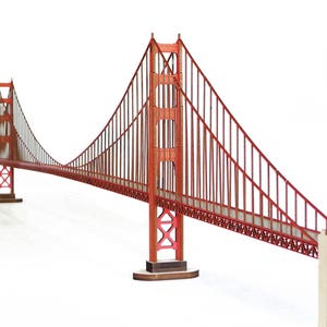 Golden Gate Bridge Lasercut Wood Model - Etsy