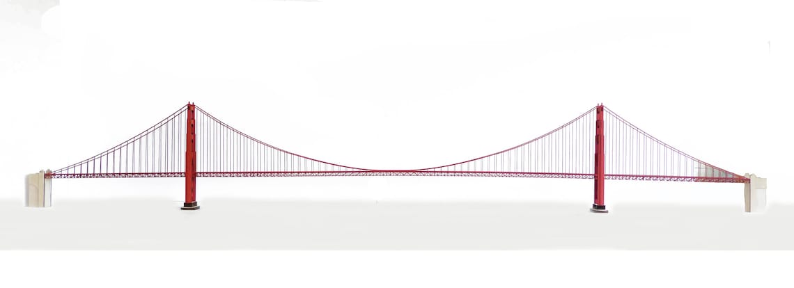 Golden Gate Bridge Fullspan Wood Model - Etsy