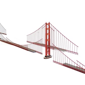 Golden Gate Bridge Lasercut Wood Model - Etsy