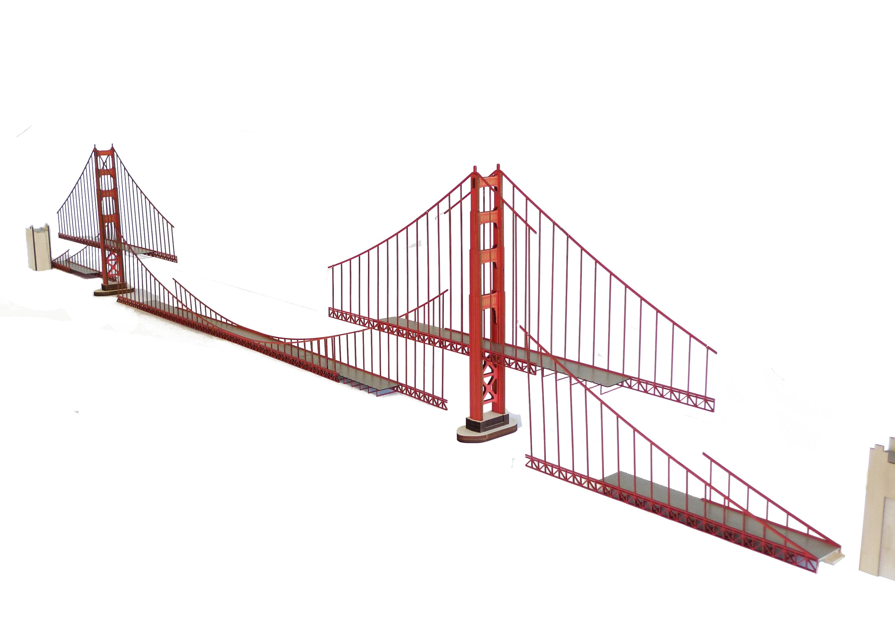 Golden Gate Bridge Fullspan Wood Model - Etsy