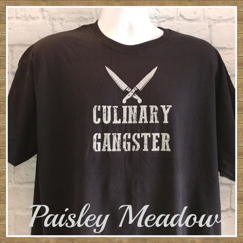 CULINARY GANGSTER Tee Chef T-shirt Kitchen Adult Unisex Men - Etsy