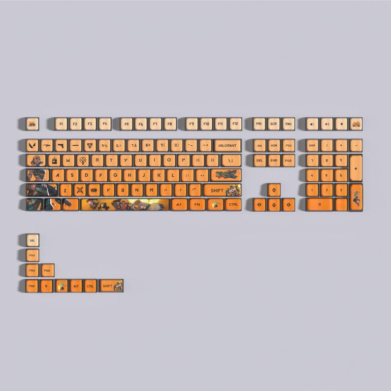 Raze Clove Reyna Anime Keycaps 108 Keys | ASA Profile PBT 5-side Dye ...