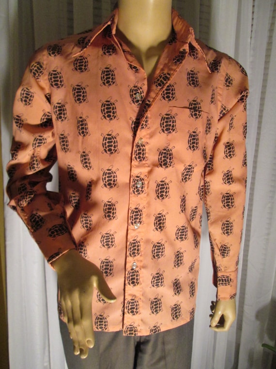 1970's Male Leonardo Strassi Black and Light Orange … - Gem