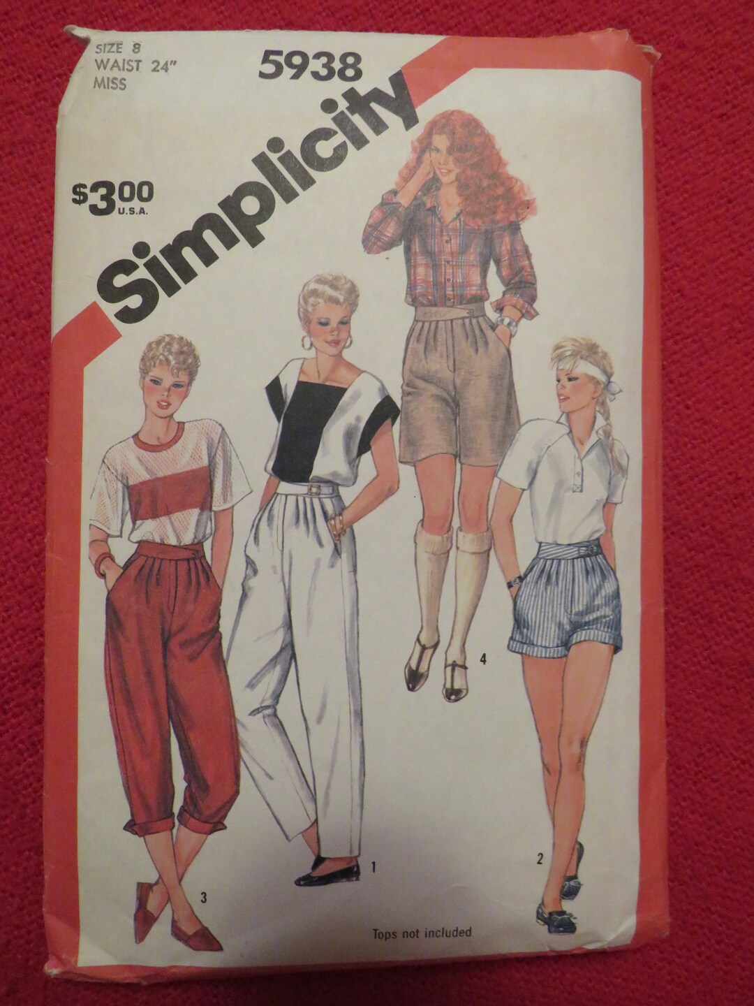 1983 Simplicity LOOSE-FITTING PANTS Pattern in Four Lengths---size 8 - Etsy