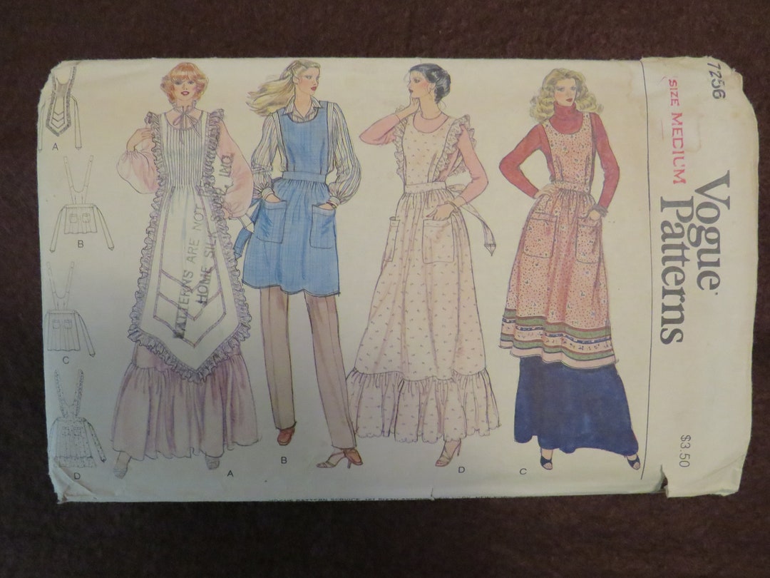1975 VOGUE 4 View Misses APRON Pattern---size Medium - Etsy