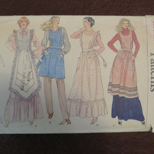 1975 VOGUE 4 View Misses APRON Pattern---size Medium - Etsy