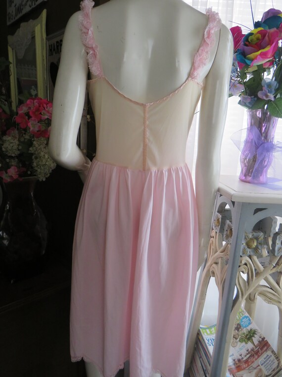 1950s' PINK Lace Bullet BRA/Top SLIP By Perma-lift---… - Gem