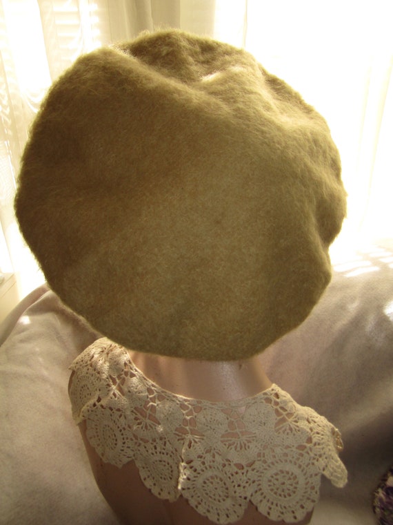 Vintage Wool CAMEL Brown TAM Style HAT by Alex Lilli … - Gem