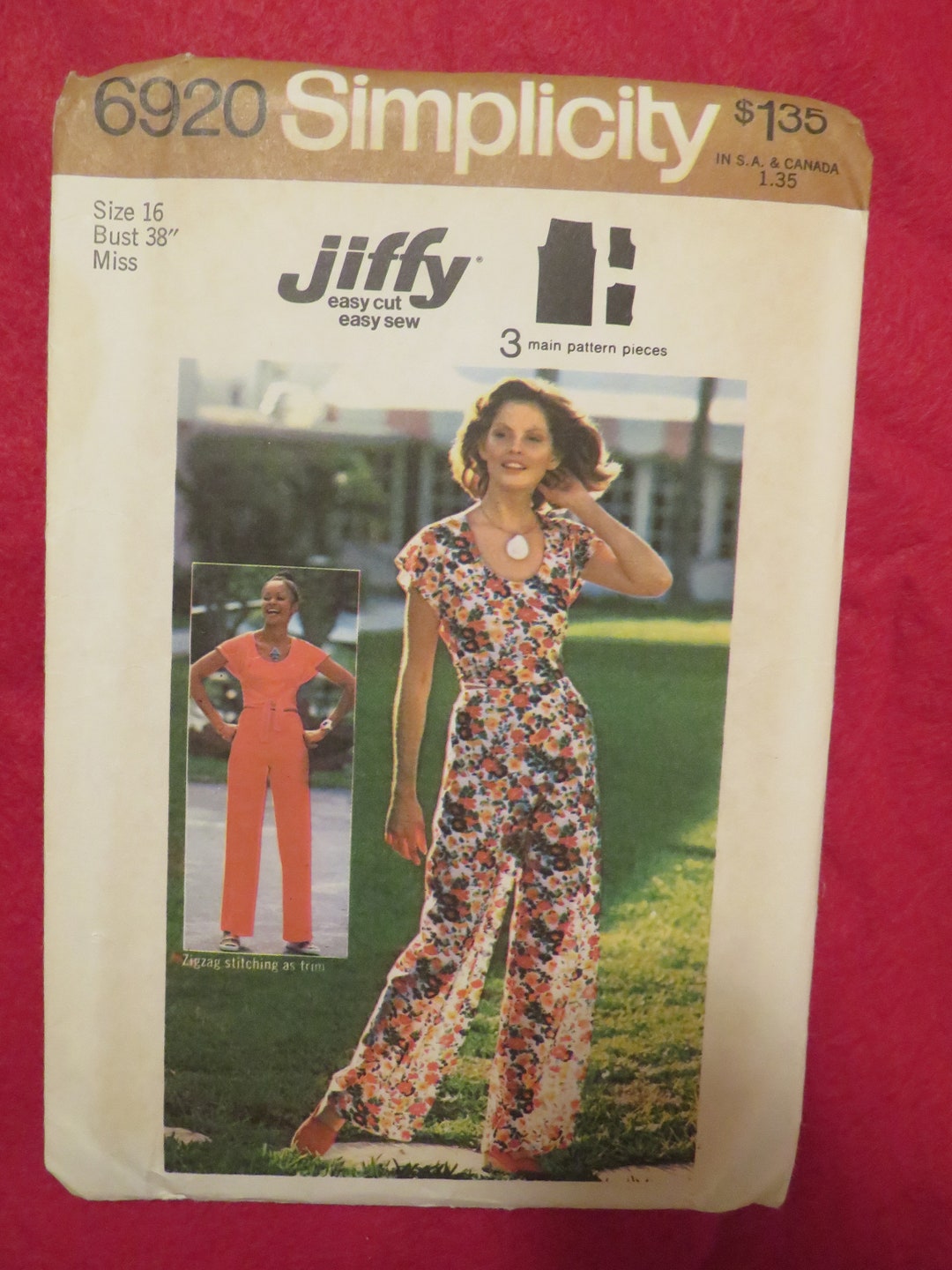 1975 Simplicity WRAP TOP and PANTS Pattern-----size 16 - Etsy