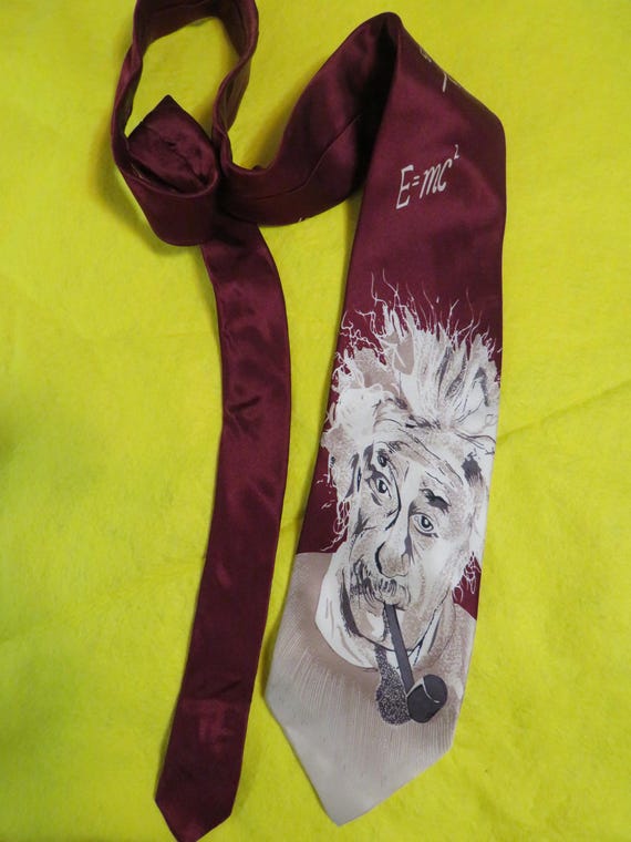 Vintage ALBERT EINSTEIN And Math Symbols NECKTIE By R… - Gem