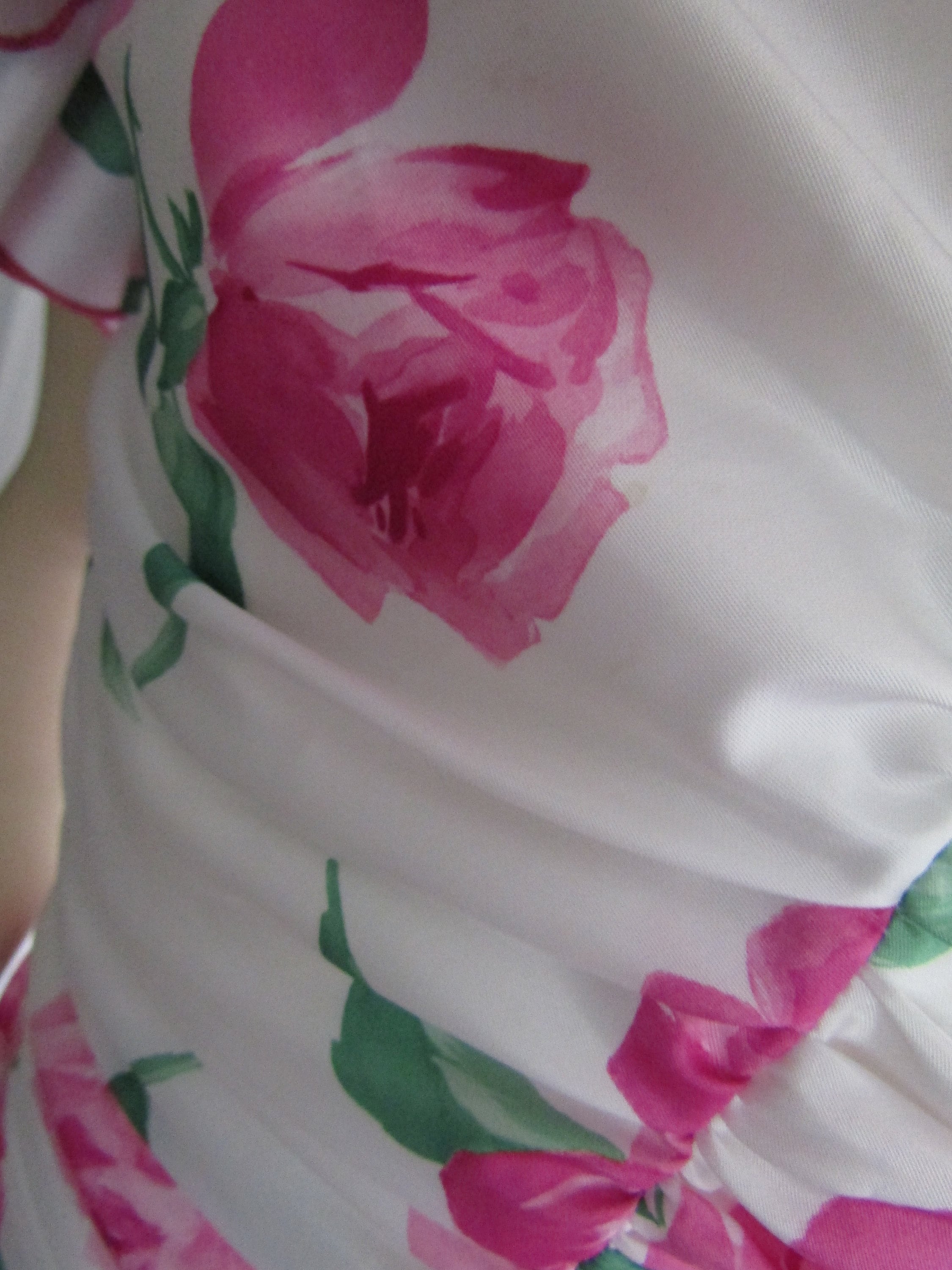 Vintage FLORAL (pink Roses) Print Layered RUFFLED Cocktail DRESS by ...