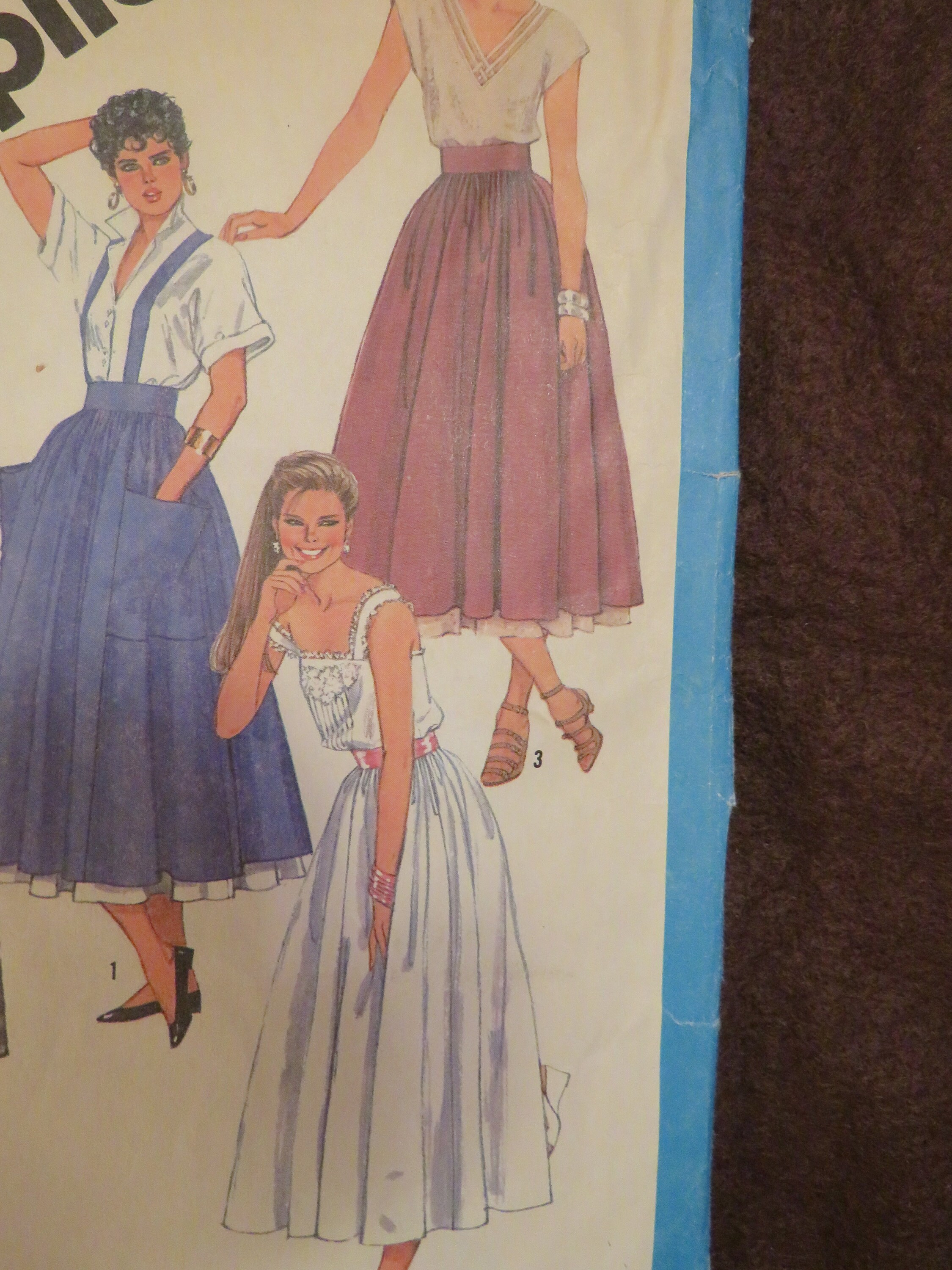 1984 Simplicity Two Size SKIRT/PETTICOAT Pattern----size 6 & 8 - Etsy