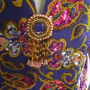 1980's/1990's Diane Fres 2-piece BEADED Exotic ART SUIT (jacket/skirt ...