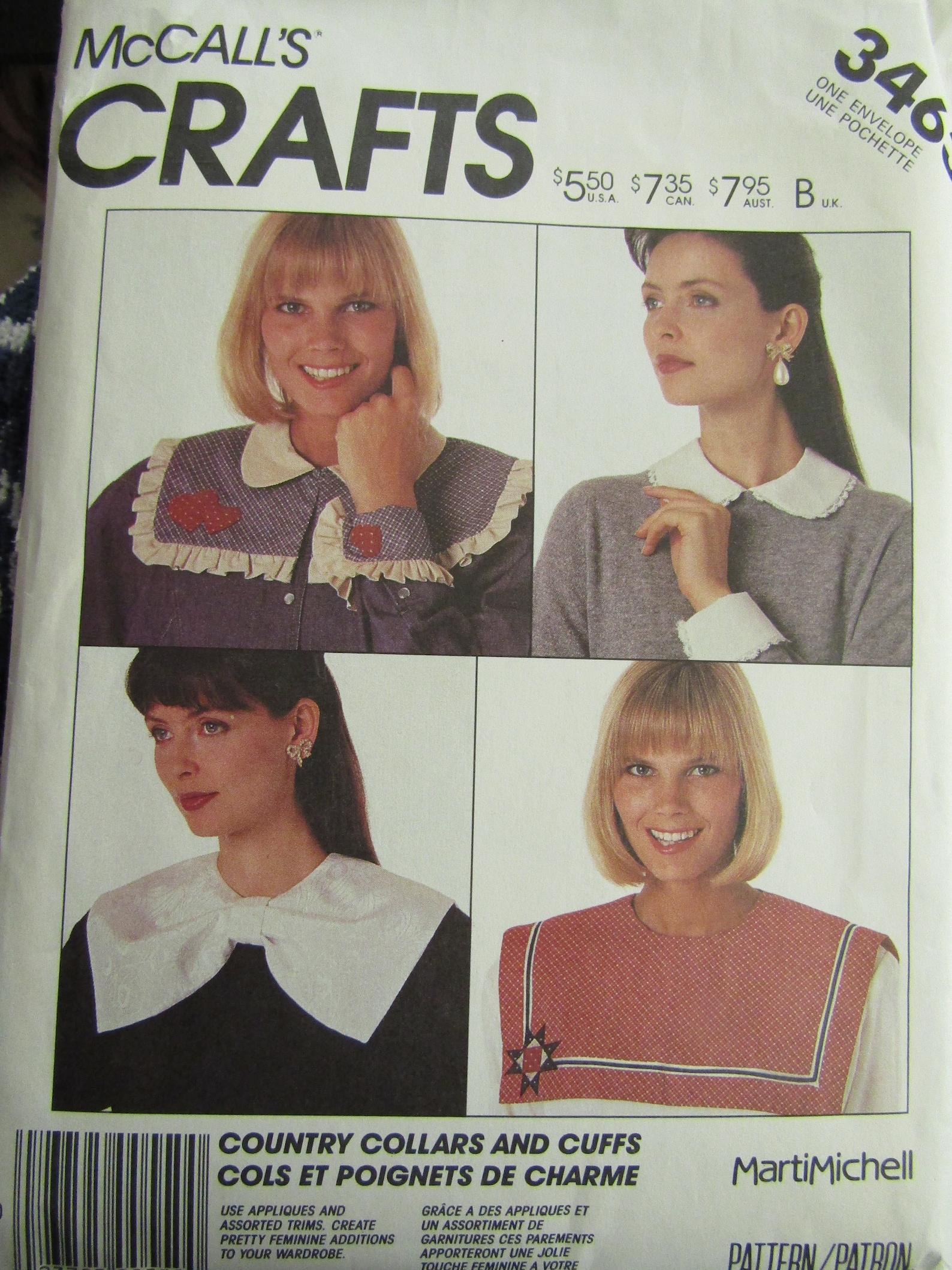 1980 Mccall's Crafts Pattern for Women Country CUFFS and COLLARS - Etsy