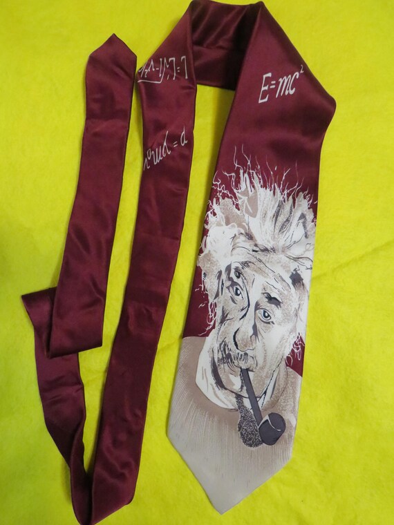 Vintage ALBERT EINSTEIN And Math Symbols NECKTIE By R… - Gem