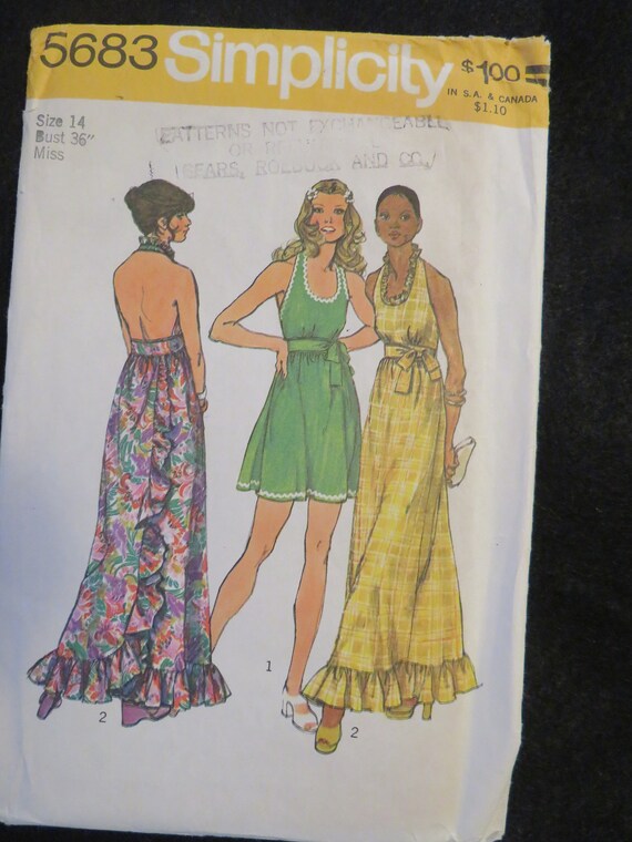 1973 Simplicity Pattern for 2 Length Back-wrap TIE - Etsy