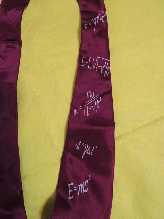 Vintage ALBERT EINSTEIN And Math Symbols NECKTIE By R… - Gem