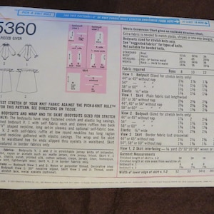 1972 Simplicity Pattern for BODYSUITS and WRAP Tie Skirts---size 14. - Etsy