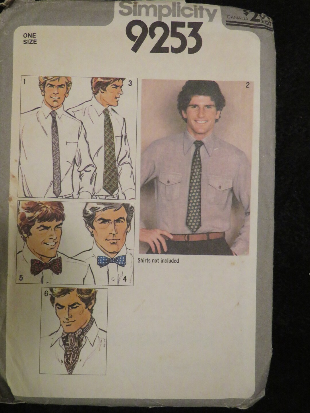 1979 Simplicity Men's One Size NECK TIE Pattern in 6 Views - Etsy