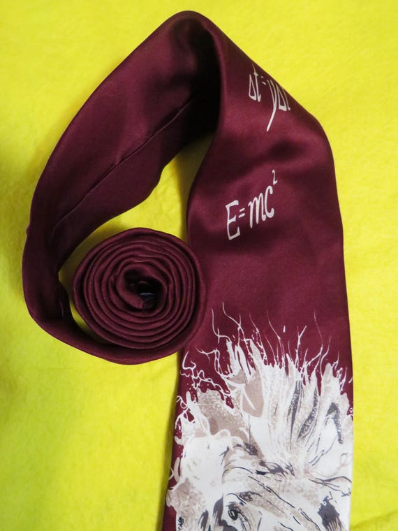 Vintage ALBERT EINSTEIN And Math Symbols NECKTIE By R… - Gem