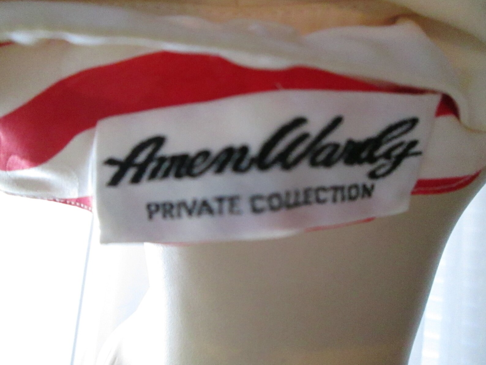 1980's AMEN WARDY Silk Red/cream/black Striped Dress | Etsy