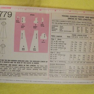 1971 Simplicity Misses TWO LENGTH Dresssize 7/8. - Etsy