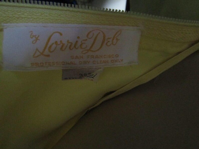 Prom Time!! 1960s' Bright YELLOW FORMAL With Drape/train by Lorrie Deb ...