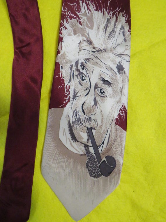 Vintage ALBERT EINSTEIN And Math Symbols NECKTIE By R… - Gem