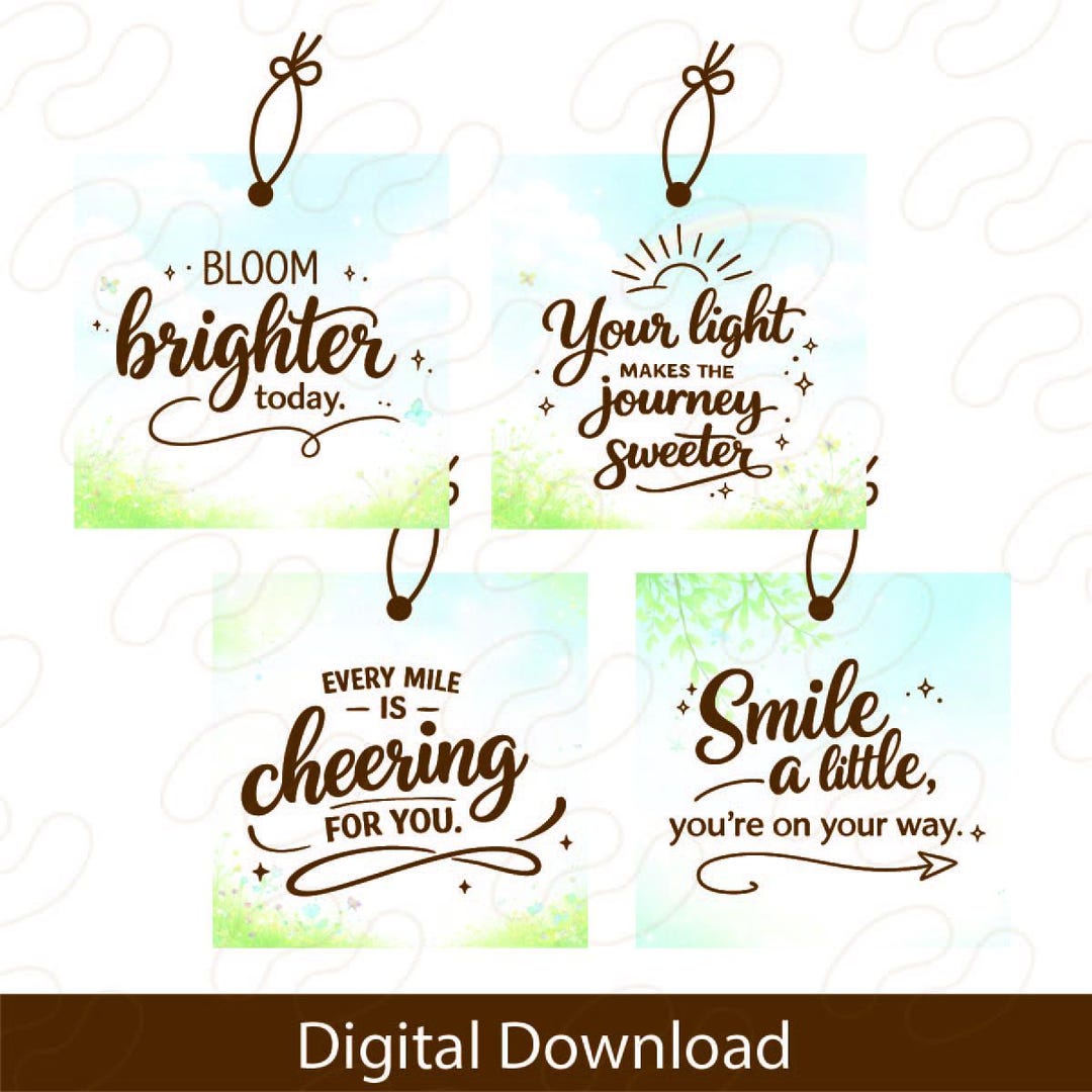 Spring Air Freshener Tag Printable – Floral Quote Car Hanger Template ...