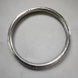 Organic Bangle Set With Large Fossilized Shark Tooth Charm Solid, Sand ...