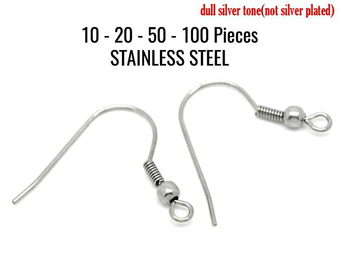 Ear Wire Hooks - STAINLESS STEEL 304 - 23x22mm - 10 - 20 - 50 - 100 ...
